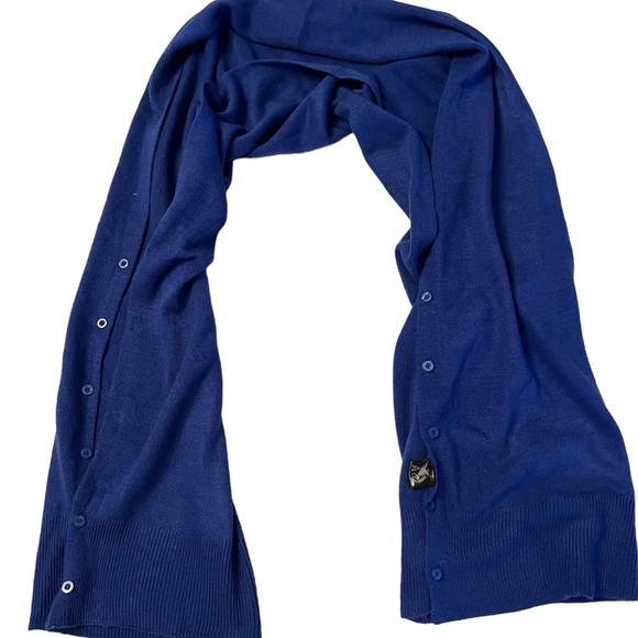 Odiva | Accessories | Nwt Odiva Royal Blue Button Sleeve Shrug Scarf ...